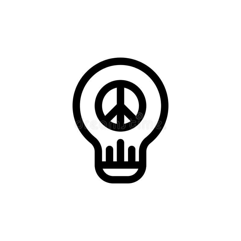 Vector del icono de la paz ilustración del vector. Ilustración de ...