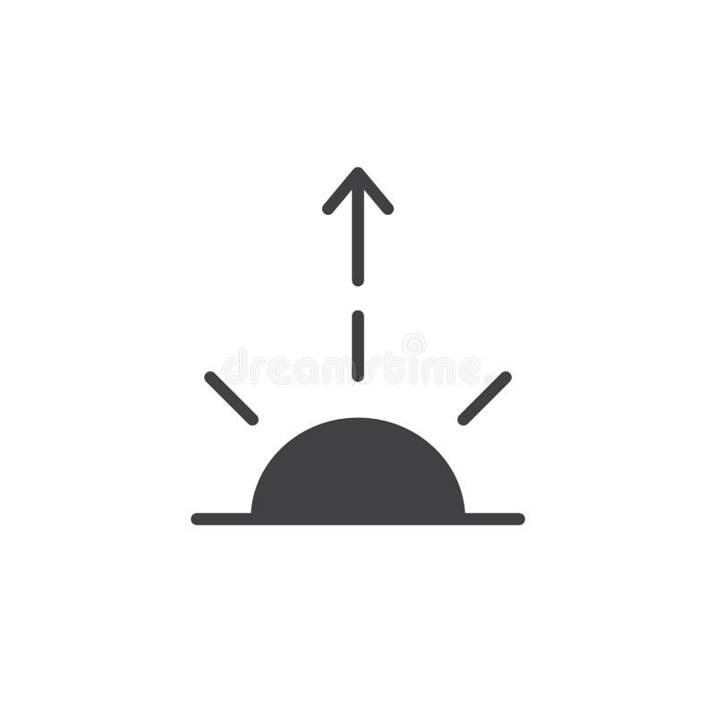 Icono De La Salida Del Sol, Ejemplo Sólido Del Logotipo, Pictograma Aislado Stock de ilustración ...