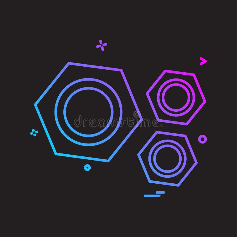 Vector Del Icono De La Tuerca Ilustración del Vector - Ilustración de ...