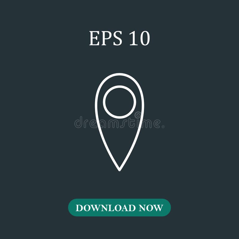 Vector del icono del Pin ilustración del vector. Ilustración de muestra ...