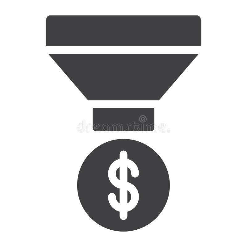 Icono de embudo plano stock de ilustración. Ilustración de arte - 203913305