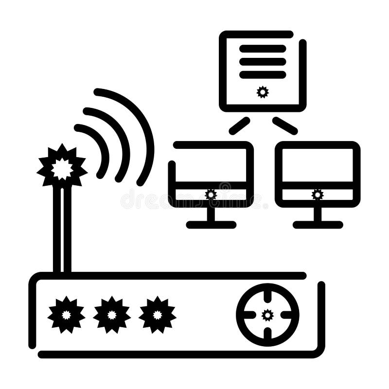 Vector Del Icono Del Router Stock de ilustración - Ilustración de ...
