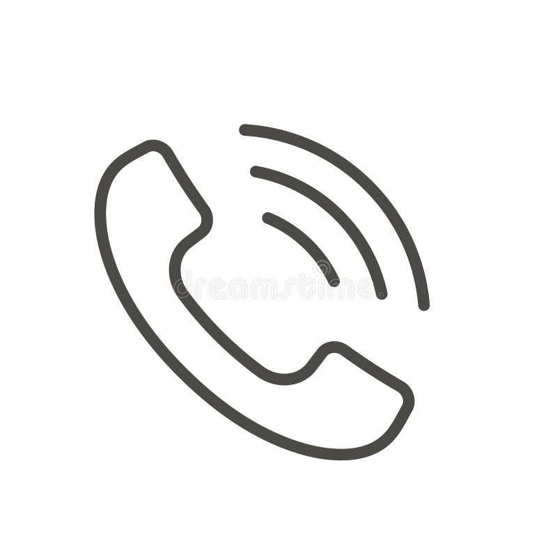 Vector Del Icono Del Teléfono Línea Símbolo Del Teléfono Stock de ...