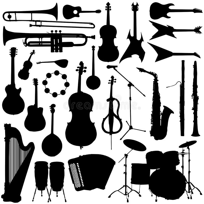 Instrumentos Musicales Vector Ilustración del Vector - Ilustración de ...