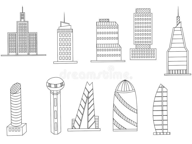 Bocetos De Edificios Altos