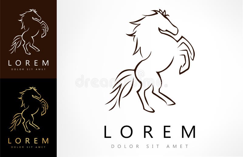 Vector Del Logotipo Del Caballo Ilustración del Vector - Ilustración de ...