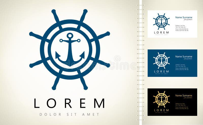 Vector Del Logotipo Del Timón Ilustración del Vector - Ilustración de ...