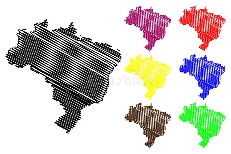 Vector del mapa del Brasil ilustración del vector. Ilustración de ...