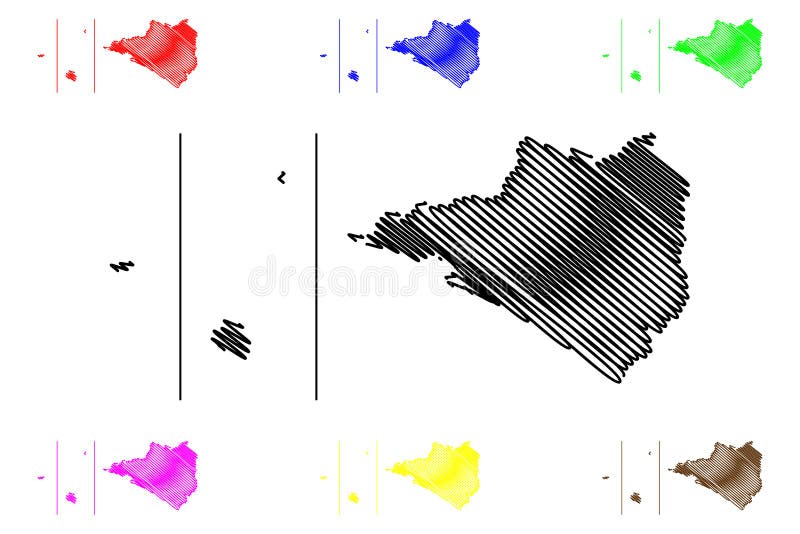 Vector del mapa de Colima ilustración del vector. Ilustración de ...