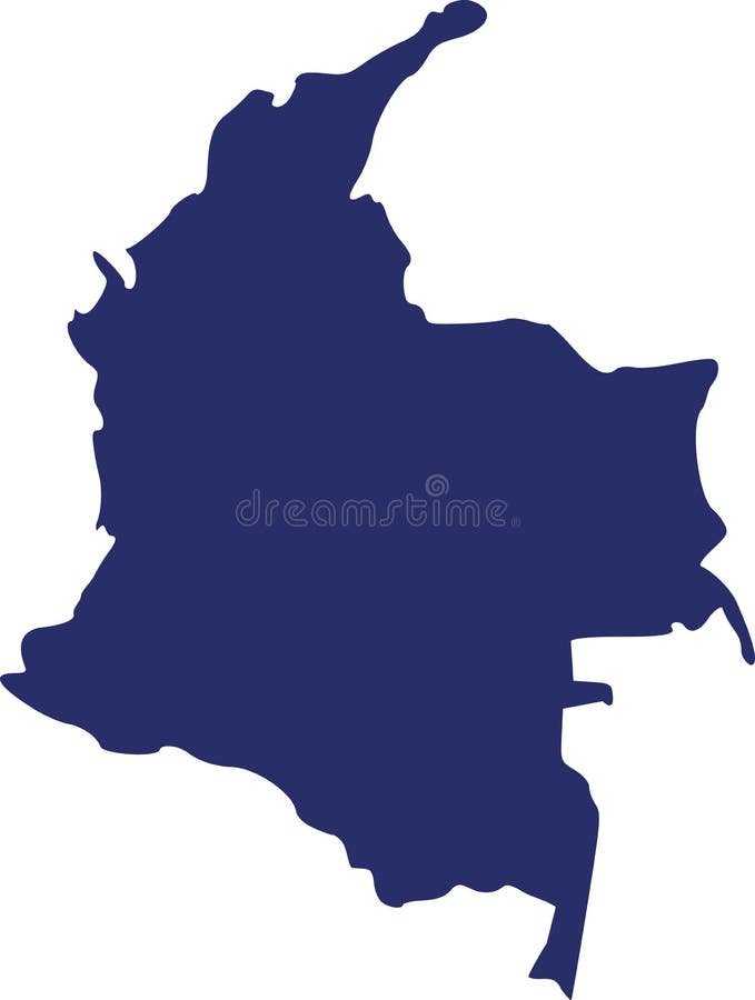 Mapa Del Vector De Colombia Con Las Fronteras De Departamentos Usando ...