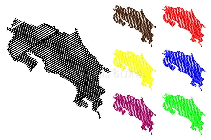 Vector Del Mapa De Costa Rica Ilustración del Vector - Ilustración de ...
