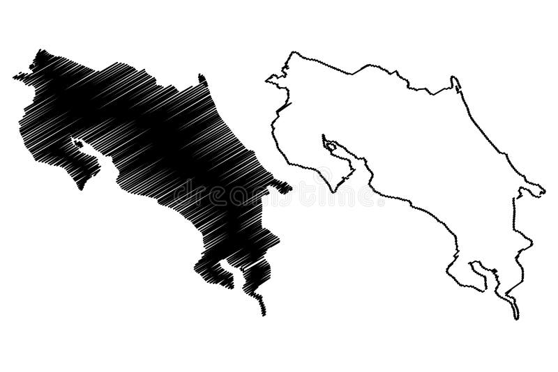 Vector Del Mapa De Costa Rica Ilustración del Vector - Ilustración de ...
