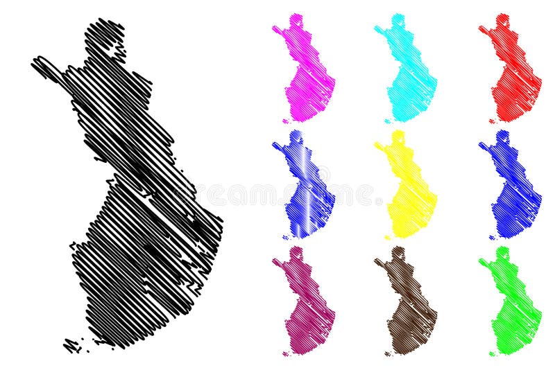 Vector Del Mapa De Finlandia Ilustración del Vector - Ilustración de ...