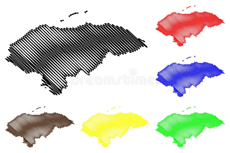 Vector Del Mapa De Honduras Ilustración del Vector - Ilustración de ...