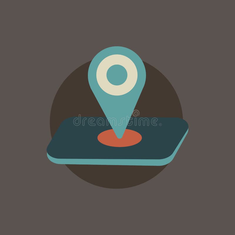 Vector Del Mapa Del Destino Del Icono Ilustración del Vector ...