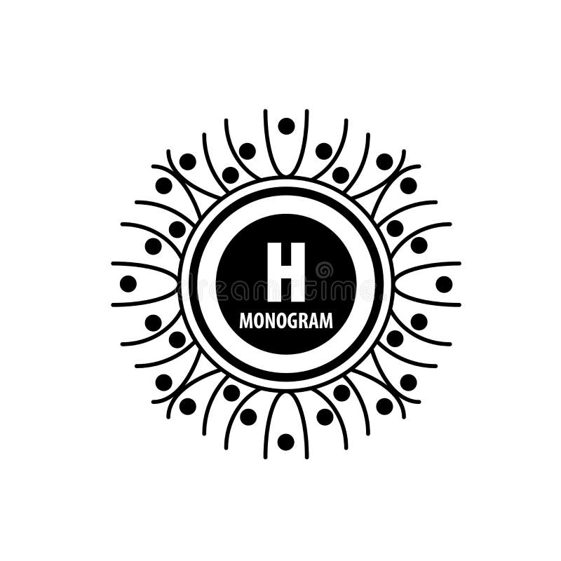 Vector Del Monograma En Marco Ilustración del Vector - Ilustración de ...