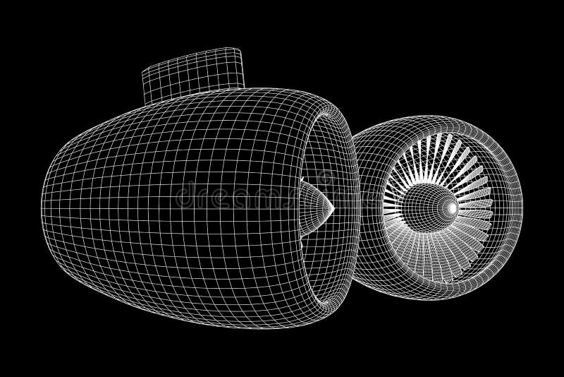 Vector Del Motor a Reacción De Turbo Ilustración del Vector ...