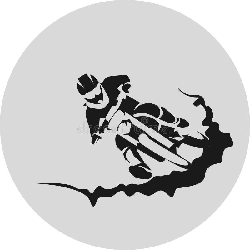 Vector Del Motorista Del Motocrós Ilustración del Vector - Ilustración ...