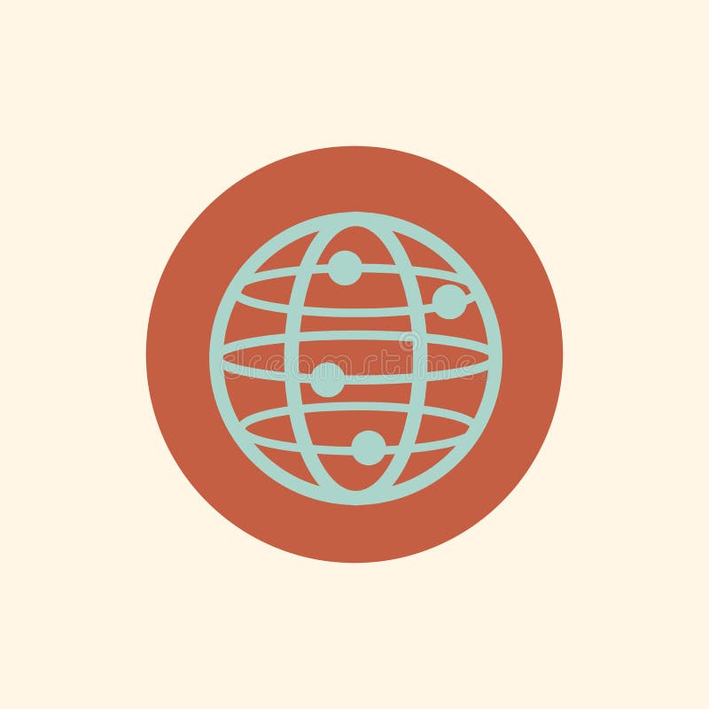 Vector Del Mundo Del Icono Global Ilustración del Vector - Ilustración ...