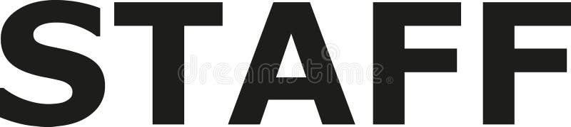 Vector Del Negro De La Palabra Del Personal Ilustración del Vector ...