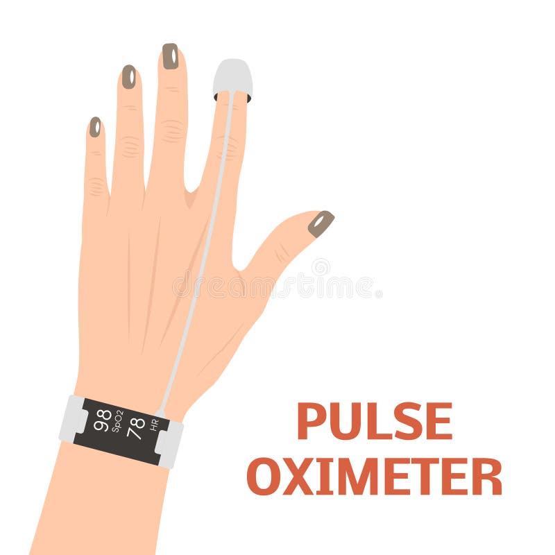 Oxímetro del pulso stock de ilustración. Ilustración de medicina - 72211904