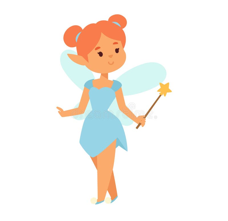 Vector Del Personaje De Dibujos Animados De Las Hadas Ilustración del ...