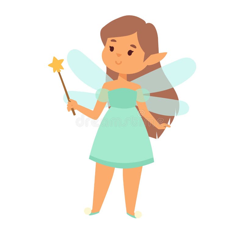 Vector Del Personaje De Dibujos Animados De Las Hadas Ilustración del ...