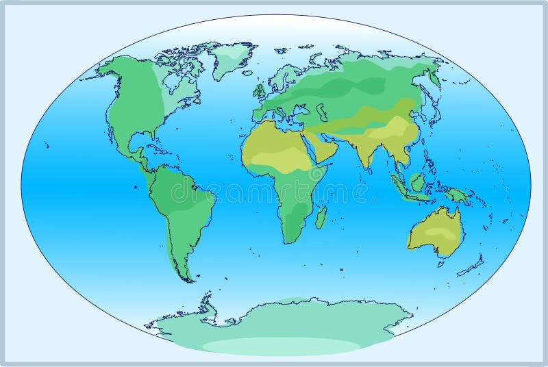 Vector Del Planisferio Del Mapa Del Mundo Ilustración del Vector ...