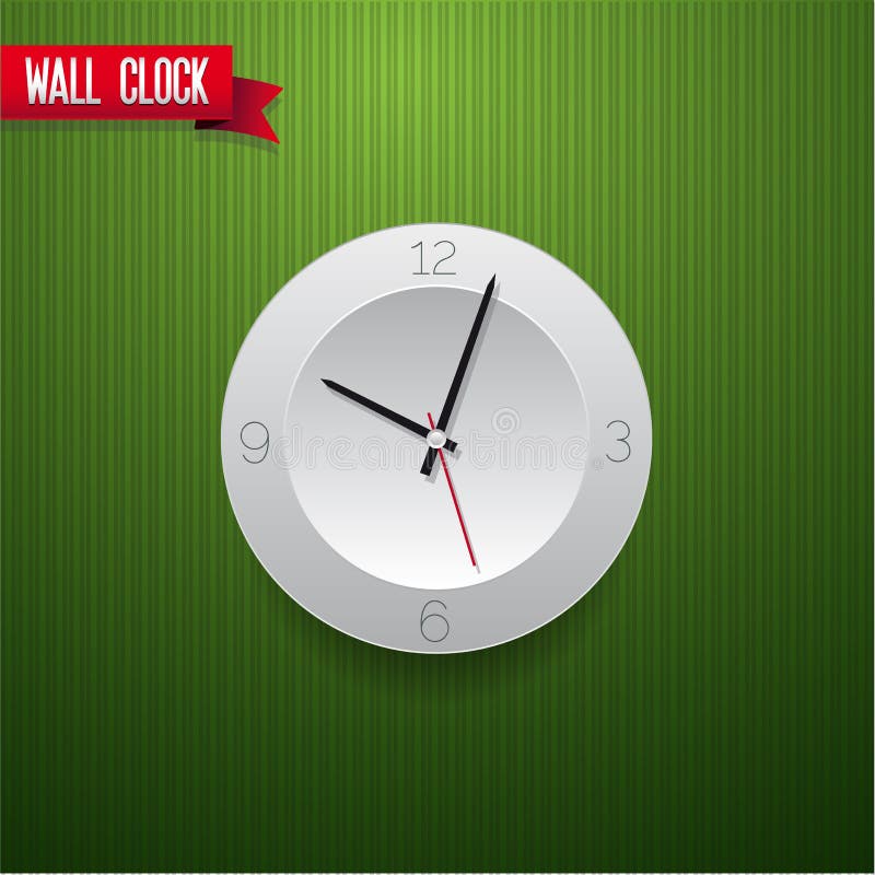 Vector del reloj de pared ilustración del vector. Ilustración de marcar ...
