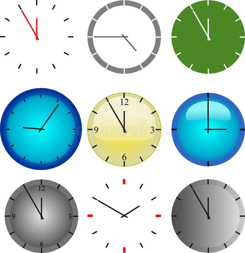 24 Horas De Dial De Reloj Con Los Sectores Del Color Para Cada Hora ...