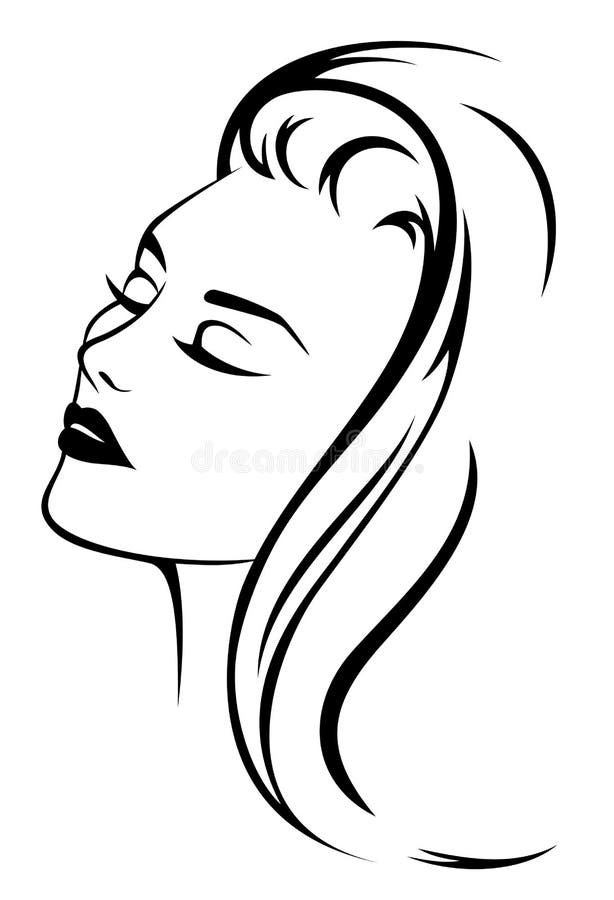 Vector Del Retrato De La Belleza Ilustración del Vector - Ilustración ...