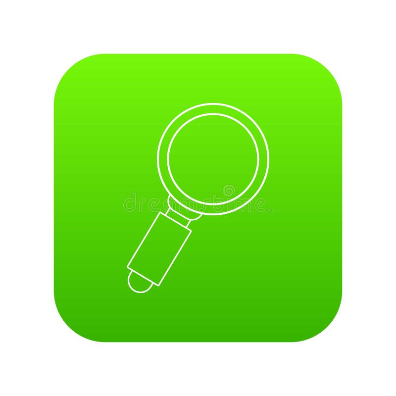 Vector Del Verde Del Icono De La Lupa Ilustración del Vector ...