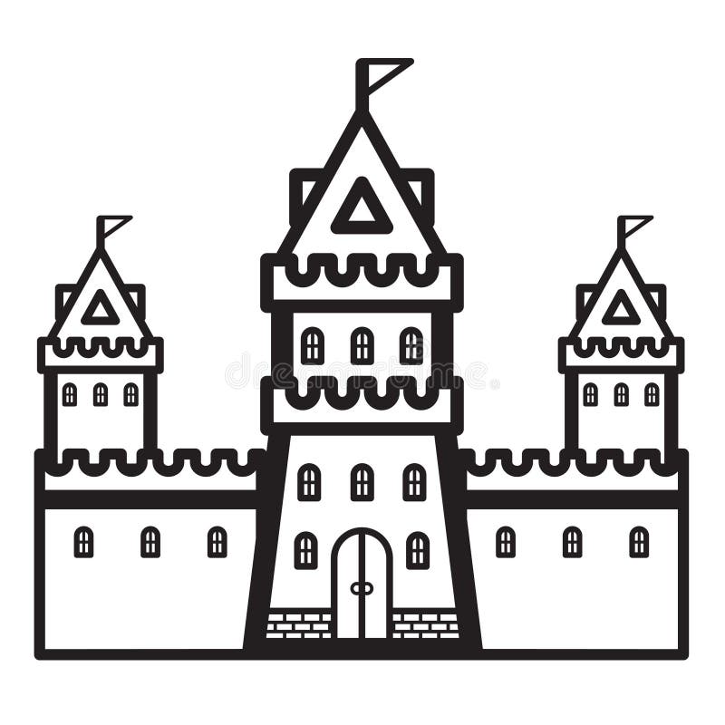 Vector Del Vintage Del Castillo Ilustración del Vector - Ilustración de ...