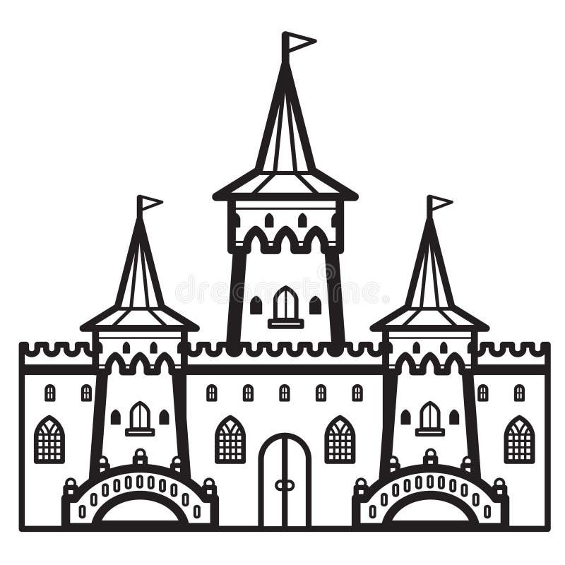 Vector Del Vintage Del Castillo Ilustración del Vector - Ilustración de ...