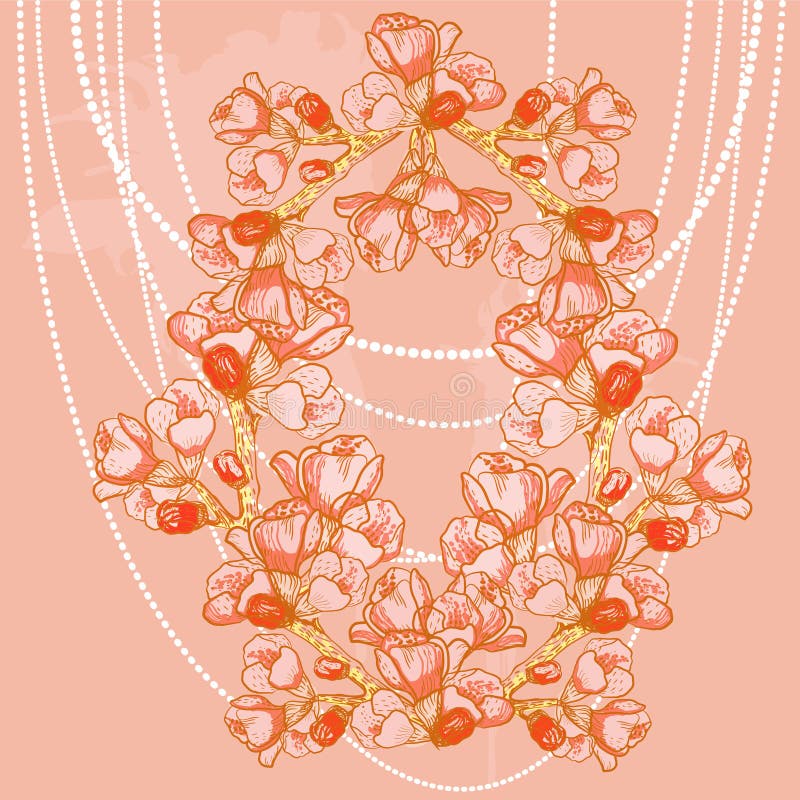 Vector Delicate Spring Flower on Background Stock Vector - Illustration ...