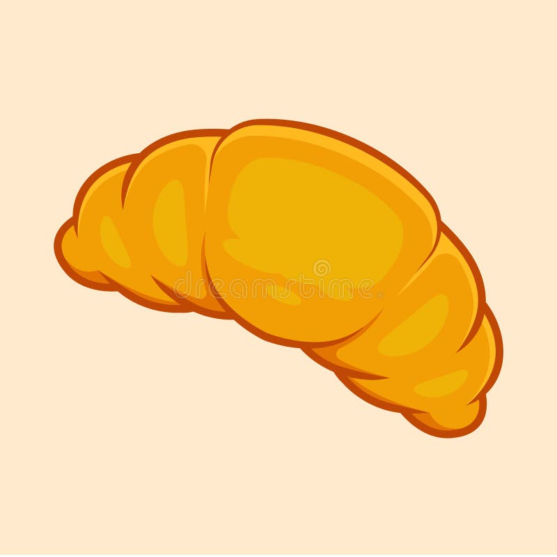 Vector Delicious Cheese Croissant Illustration Stock Illustration ...