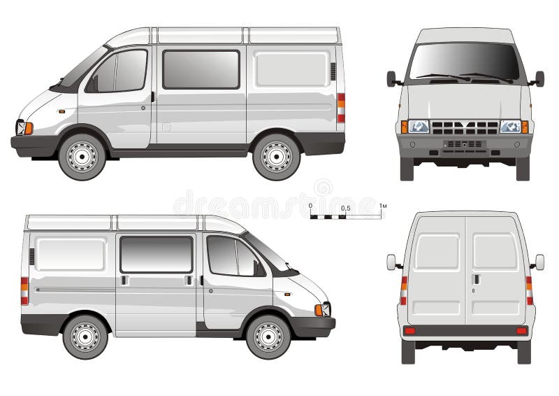 Vector Delivery Small Truck Stock Vector - Illustration of lorry, rear ...