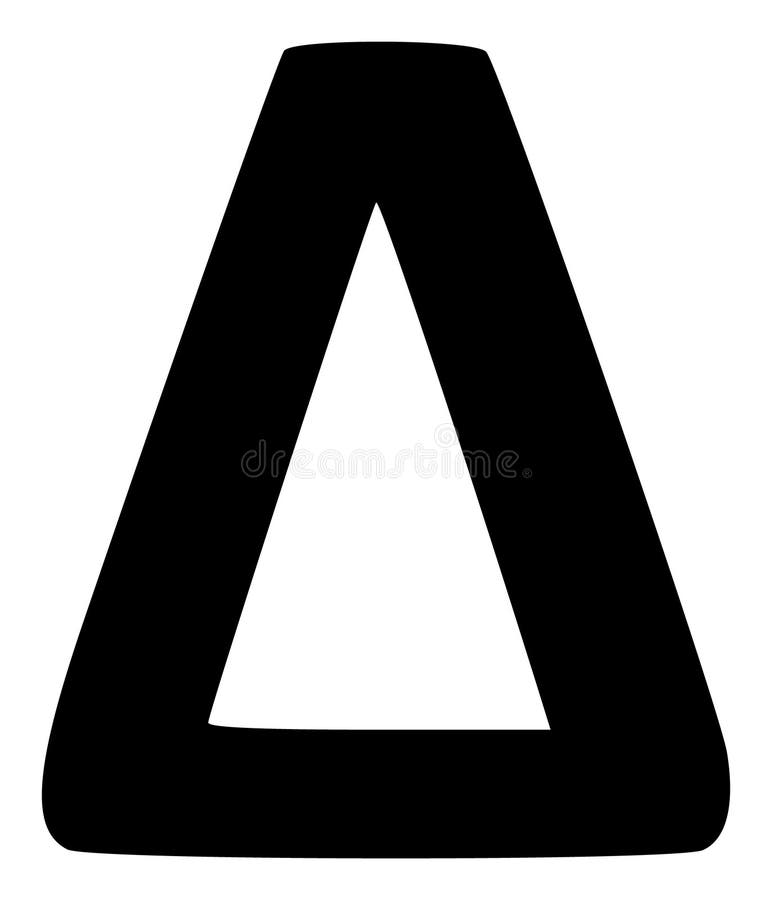 Vector Delta Greek Symbol Flat Icon Illustration Stock Vector ...