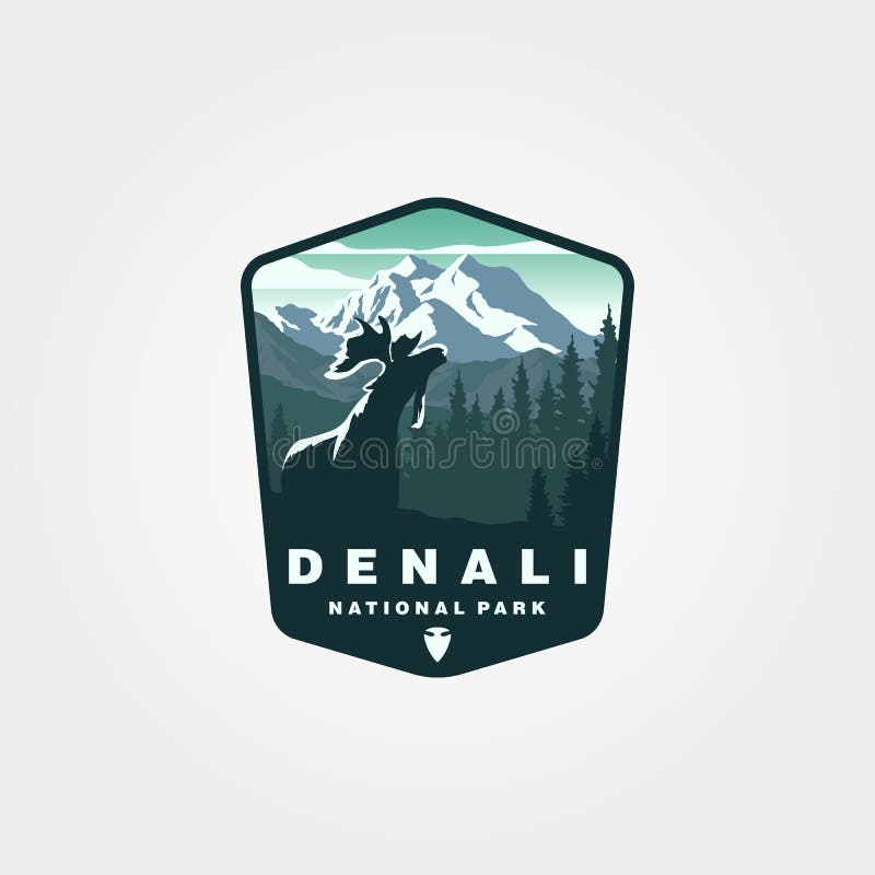 Vector of Denali National Park Sticker Patch Logo Design Stock Vector ...