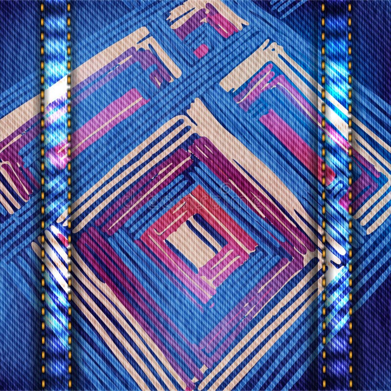 Vector Denim Texture Pattern. Stock Vector - Illustration of decor ...