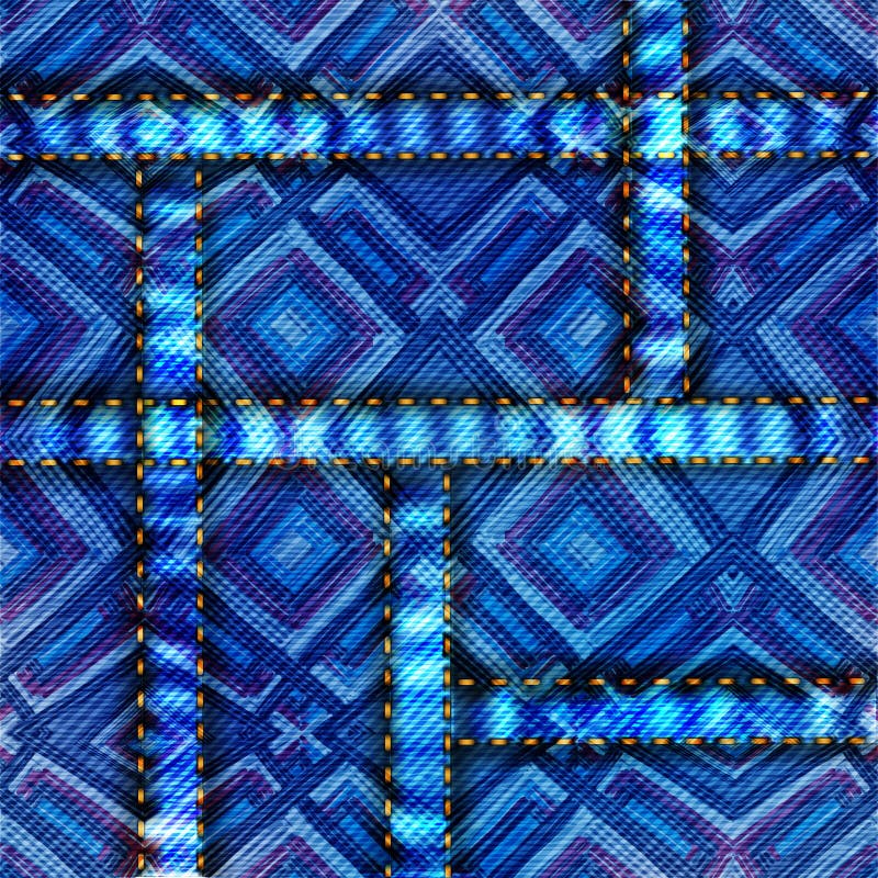 Vector Denim Texture Pattern. Stock Vector - Illustration of geometric ...
