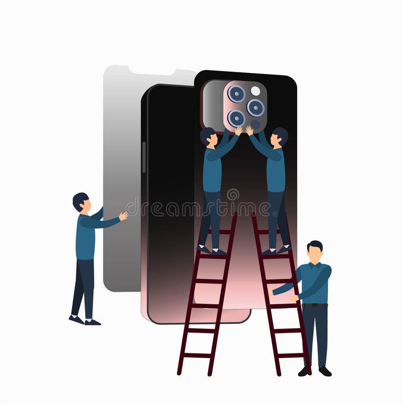 Illustration of Mobile Phone Installation Background Vector Design ...