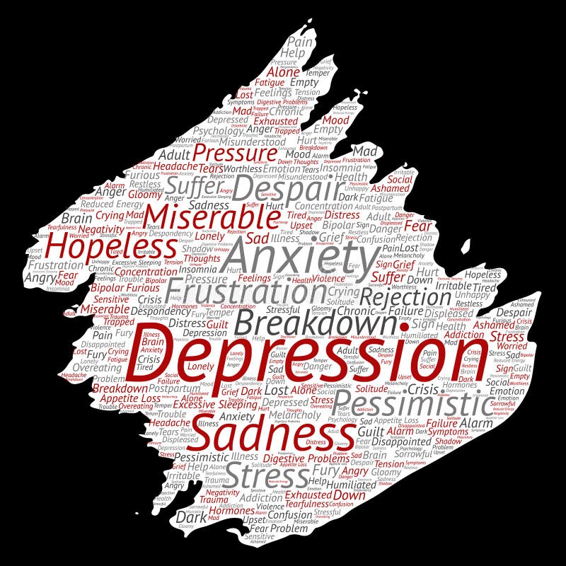 Vector Depression Mental Emotional Disorder Problem Stock Vector ...