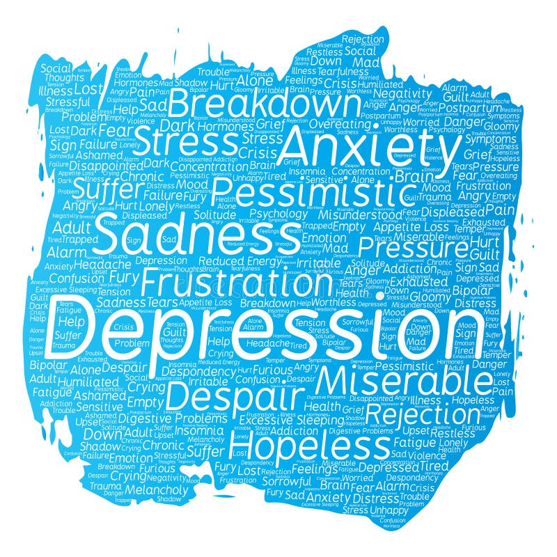 Vector Depression Mental Emotional Disorder Problem Stock Vector ...