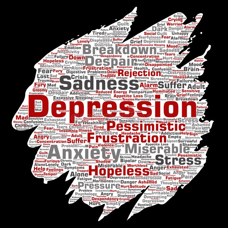 Vector Depression Mental Emotional Disorder Problem Stock Vector ...