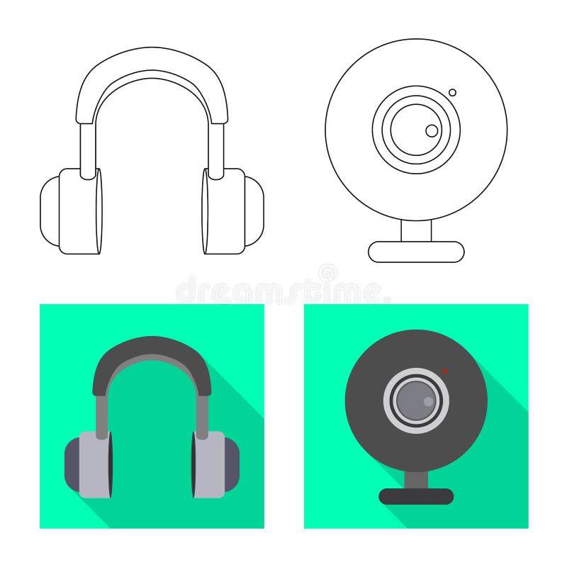 Vector Design of Accessories and Device Logo. Collection of Accessories ...