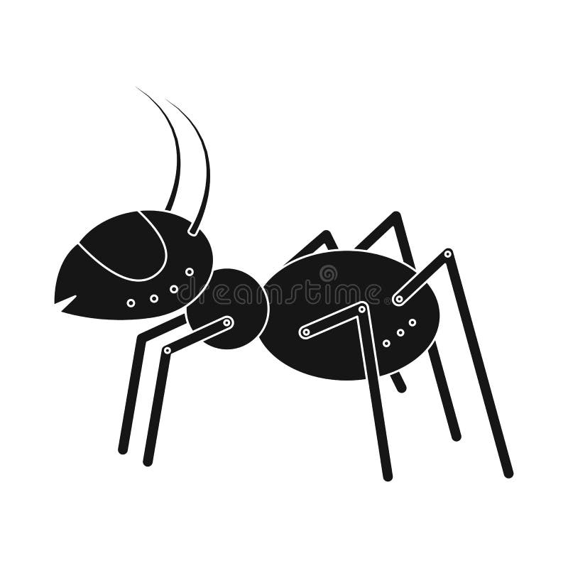 Isolated Object of Ant and Android Icon. Set of Ant and Robotic Stock ...