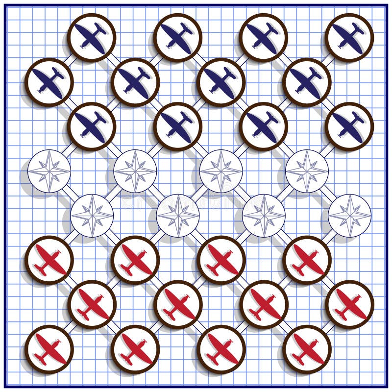 The Stylized Game of Checkers on a Sheet in a Cage. Stock Vector ...