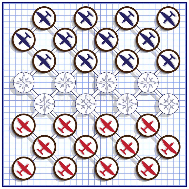 The Stylized Game of Checkers on a Sheet in a Cage. Stock Vector ...