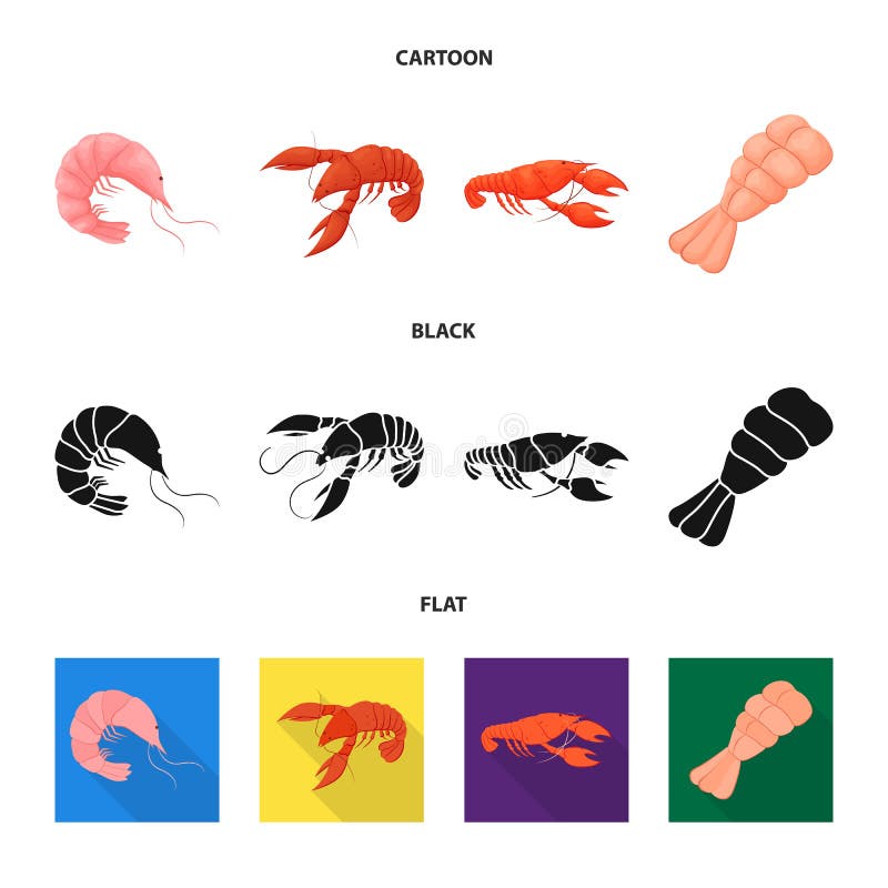 Vector Design of Appetizer and Ocean Icon. Collection of Appetizer and ...